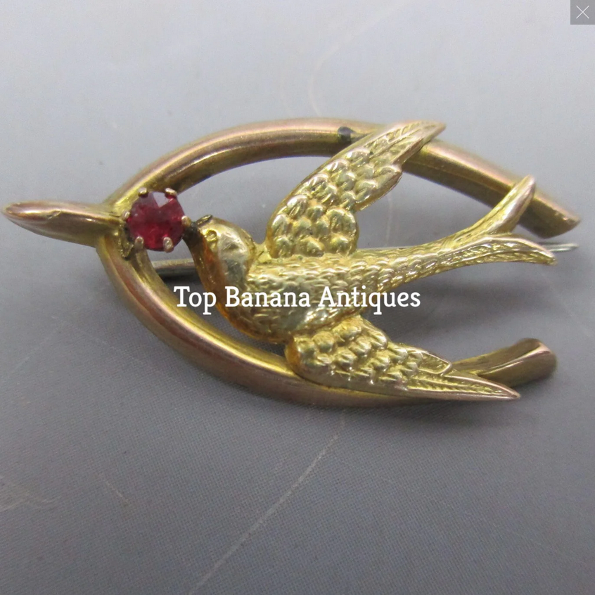 Sweet heart brooch - Top Banana Antiques