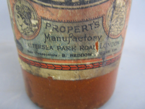 Stoneware Properts Standard Blacking Jar Antique Victorian c1880 - Top ...